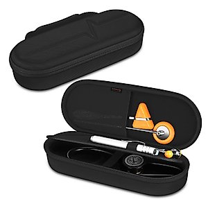 Nurse Stethoscope Case, SKYREH Travel Hard Stethoscope Case for 3M Littmann Classic III, 3M Littmann Cardiology IV, MDF Acoustica Lightweight Stethoscope (Black)
