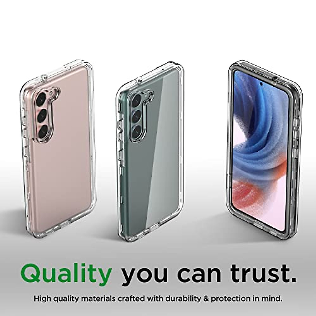 AICase for Galaxy S23 Case Clear Case(6.1"),Heavy Duty Drop Protection Full Body Rugged Shockproof/Dust Proof 3-Layer Military Protective Tough Durable for Samsung S23 6.1 5G