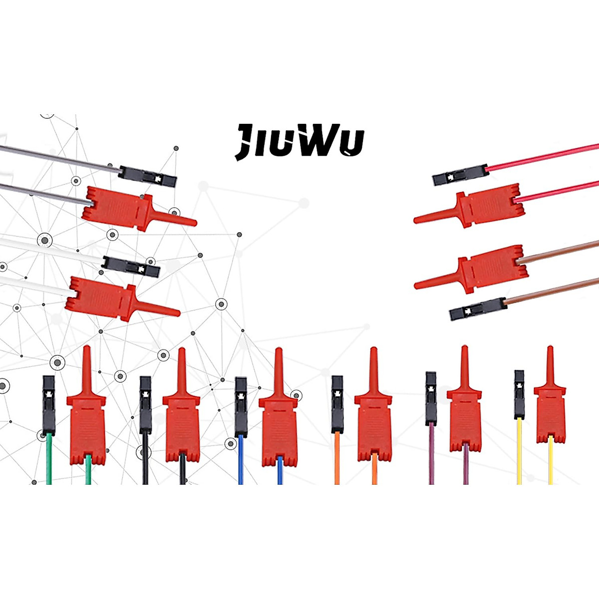 A Set 10 pcs Red Logic Analyser Useful High Efficiency Clip Ideal Test Hook