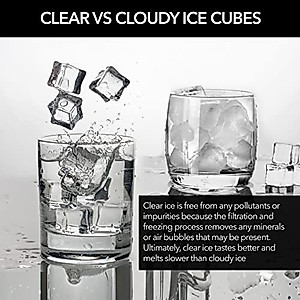 Whynter UIM-502SS Built-in/Freestanding Maker-50lb Capacity Clear Cube Ice Makers, One Size, Stainless Steel/Black