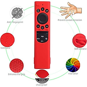 Silicone Case for Samsung BN59-01385 BN59-01386 TM2280E BN59-01391 Silicone Cover for Samsung Smart TV Solar Cell Remote Control 2022 Silicone Remote Control Sleeve（Black）