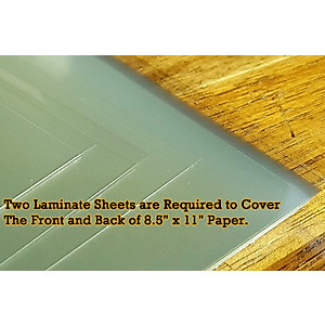 Pack of 24, Self-Adhesive Laminating Sheets, Clear Letter Size (9 x 12 Inches), 4 mil Thickness