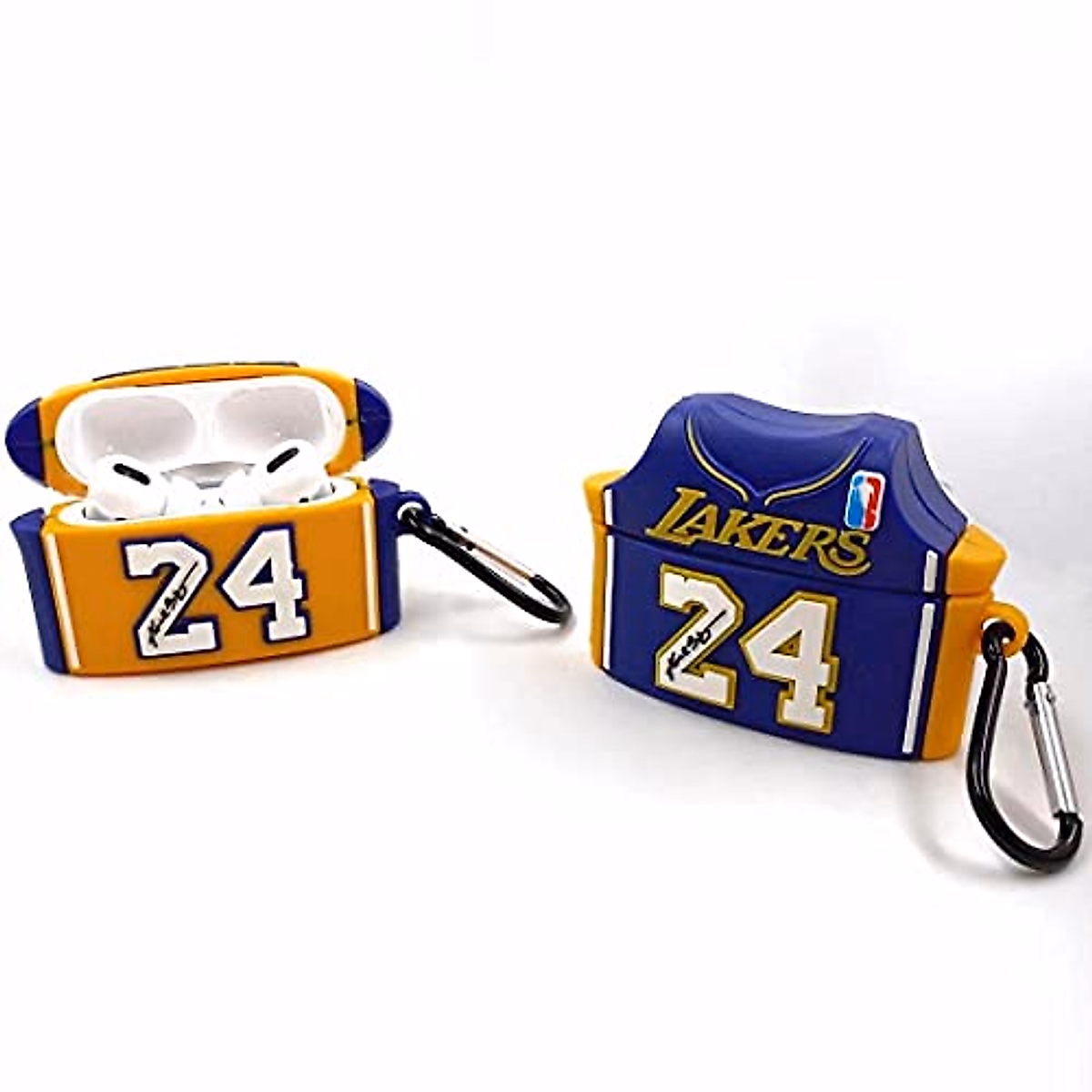 ZHAWK Silicone AirPod Pro Cases | Compatible with AirPods Pro/3 only | 3D Cute Covers | Wireless Charging Case | Best Gifts for Your Loved Ones (Purple Laker)