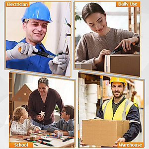 100 Pack Box Cutter Retractable Utility Knife 18mm Wide Blade Cutter Cardboard Cutter Suitable for Office Art, Craft and Home Use