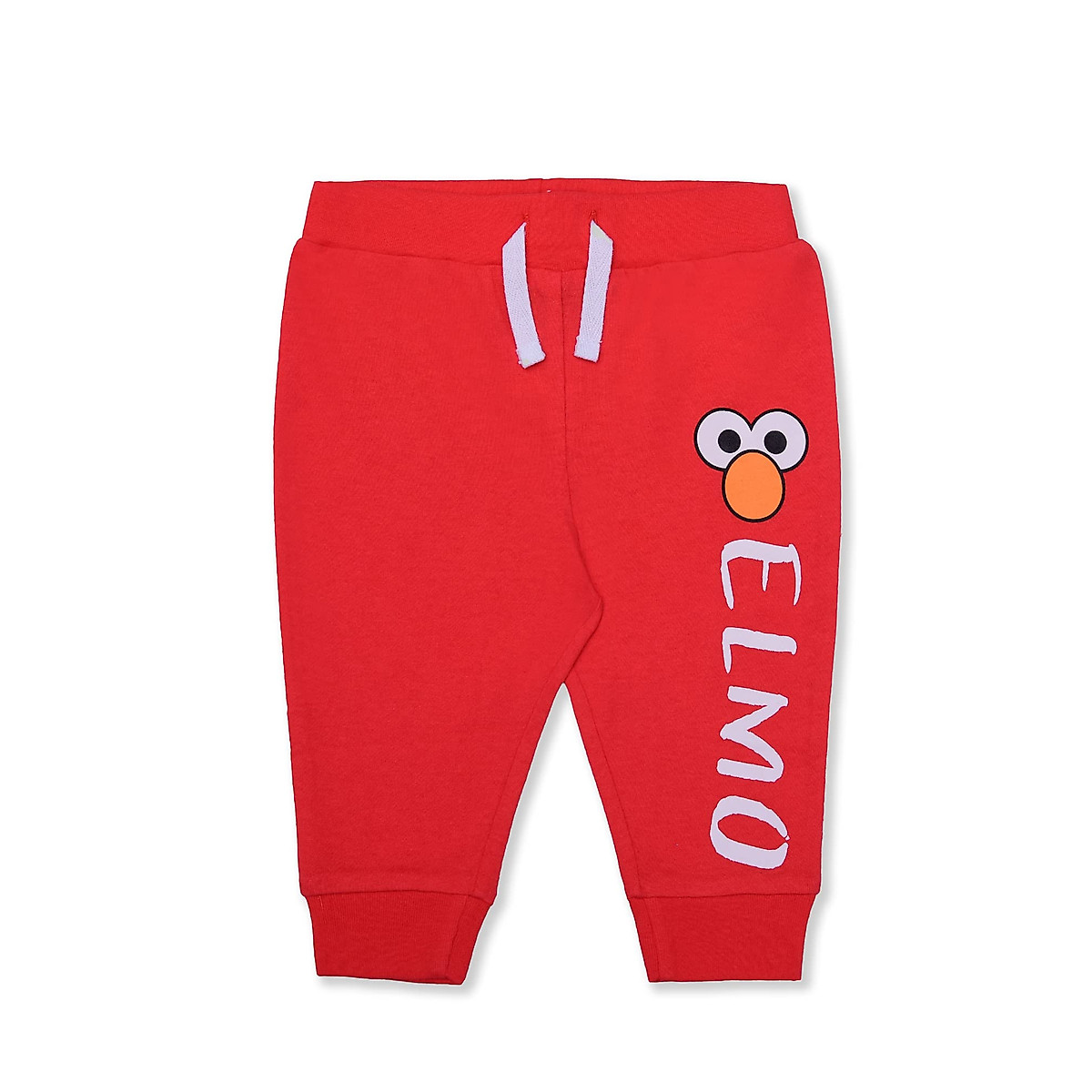 Sesame Street Boys’ Elmo Bodysuit and Jogger Set for Newborn and Infant – Red/White