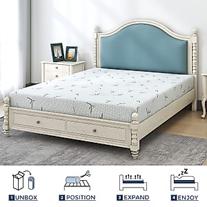 IULULU Full Size Mattress in a Box, 6 Inch Gel Memory Foam Mattress for Kids Breathable Bamboo Cover Mattress for Bunk Bed, Trundle Bed, CertiPUR-US Certified, Made in USA