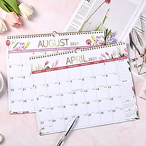 Wall Calendar 2023 - 12 Monthly Calendar 2023, Jan. 2023 - Dec. 2023, 2023 Calendar with Julian Date, 14.6" x 11.5",Twin-Wire Binding, Blank Block with Julian Dates, Perfect 2023 Wall Calendar for Organizing
