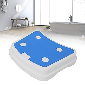 QIRG Shower Stepping Stool, 4 inches Stackable Non Slip Sturdy Removable Portable Bath Step Stool Heavy Duty Child Footstool Toddler Safety Steps with Rubber Foot Pad for Kitchen, Bathroom, Toliet