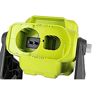 Ryobi P721 One+ 1,800 Lumen 18V Hybrid AC and Lithium Ion Powered Flat Standing LED Work Light with Onboard Mounting Options (Battery and Extension Cord Not Included, Light Only)