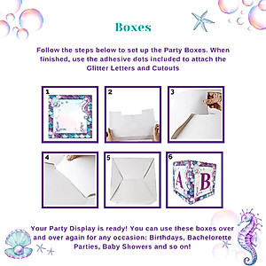 248 Pieces Little Mermaid Birthday Decorations Kit, All-in-1 Girl's Party Decor Package With Mermaid Tail Balloon Garland, Foil Curtains, Fabric Backdrop, Princess Crown - Purple, Teal