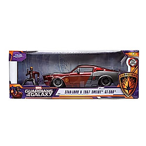 Jada Toys Marvel Guardians of The Galaxy 1:24 1967 Shelby GT500 Die-cast Car with 2.75" Star-Lord Figure