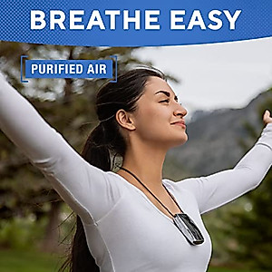 AirTamer A320 Rechargeable Personal Air Purifier, Proven Performance, Virus and Pollutant Tested*, Black with Leather Travel Case