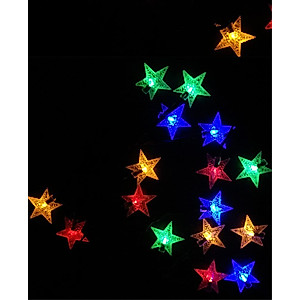 MaoTopCom Solar String Light 21ft 30 LED Fairy Star Garden Lights Outdoor String Lights Decorations for Outdoor, Home, Lawn, Wedding, Patio, Party and Holiday
