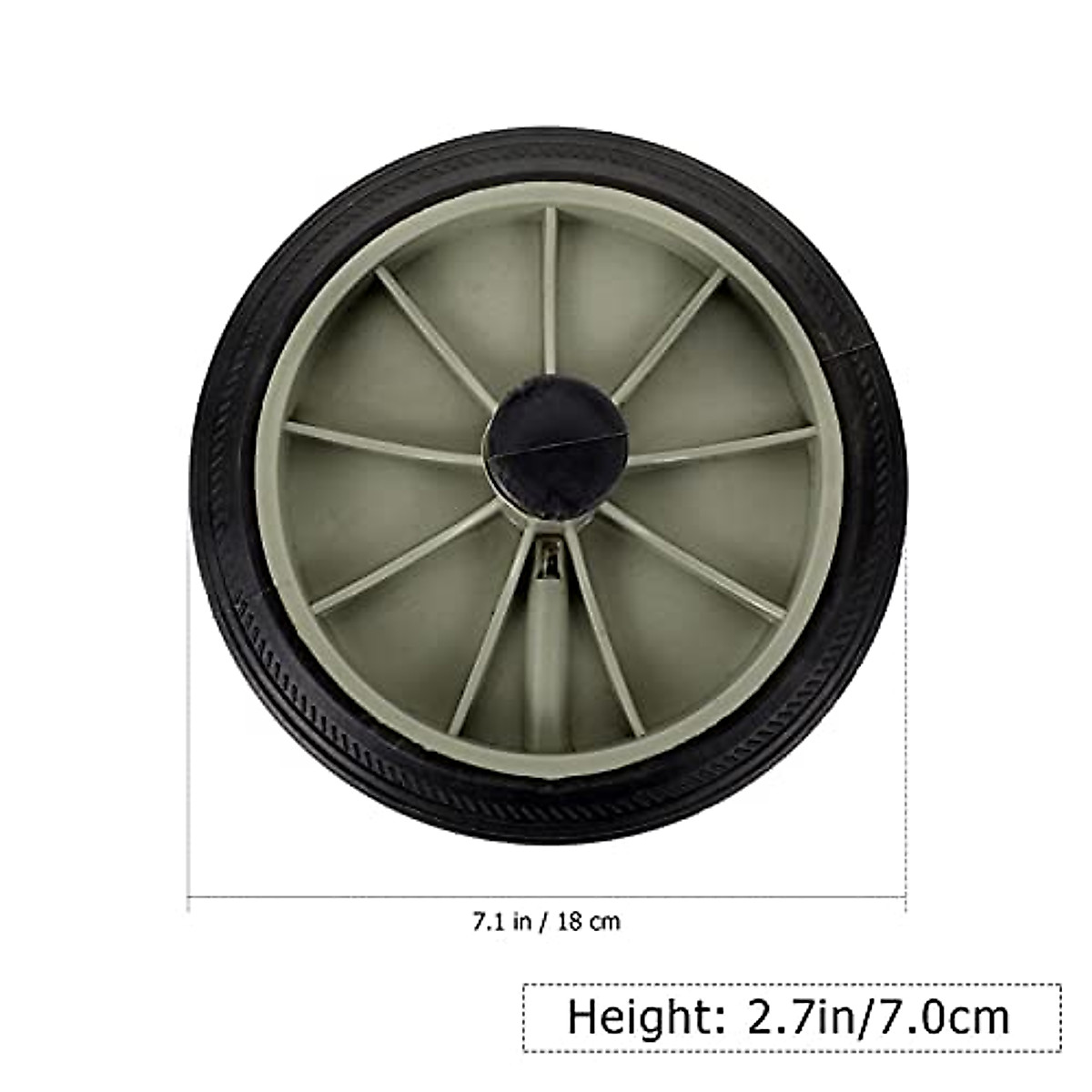 Happyyami Garbage Container Wheels 2Pcs Trash Can Garbage Can Rubber Replacement Wheel Can Pulley Outdoor Trash Can Wheels Tools Accessories Waste Container Wheels