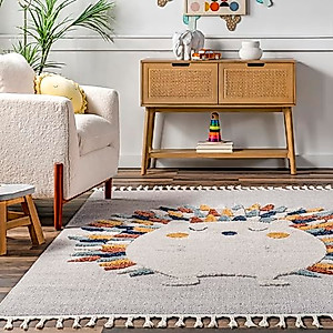 nuLOOM Amiah Graphic 4x6 Area Rug for Living Room Bedroom Dining Room Nursery Kitchen, Multicolor