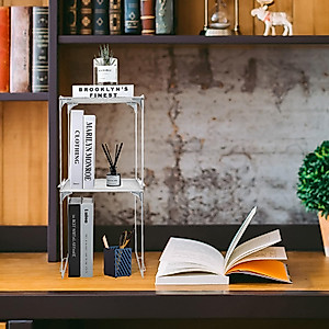 AUECOOME Locker shelfs Tall Shelf Metal Locker Shelves Organizer Locker Shelf for School Locker Accessories Suitable for School, Office, and Home use (1, Grey)