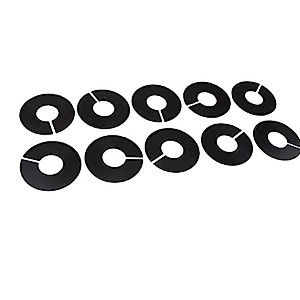 Kesoto Bothyi 10 Pack Clothing Rack Size Dividers Round Hangers Dividers, Baby Closet Size Dividers (10 Pack, Blank), Black