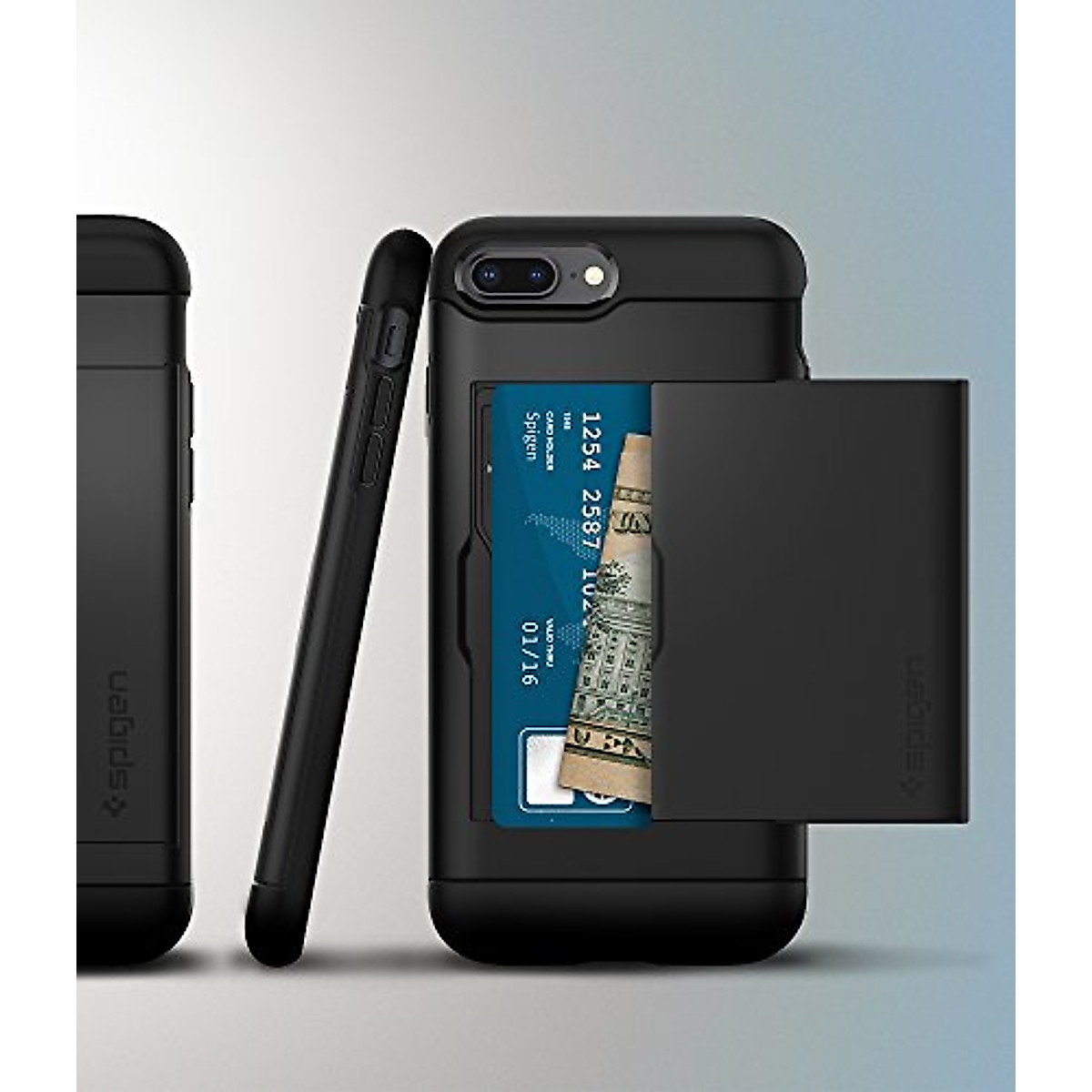 Spigen Slim Armor CS Designed for iPhone 8 Plus Case (2017) / Designed for iPhone 7 Plus Case (2016) - Black