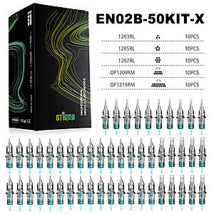 STIGMA Wireless Tattoo Gun Tattoo Kit Complete with 50pcs Tattoo Cartridge Needles 1400mAh Tattoo Battery 5 Colors Ink Set with Accessories STP29KITP199-1