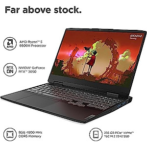 Lenovo 2023 IdeaPad Gaming 3 Gaming Laptop, 15.6" FHD Display, AMD Ryzen 5 6600H up to 4.5GHz, NVIDIA GeForce RTX 3050, 16GB DDR5 RAM, 512GB SSD, Wi-Fi 6, Bluetooth, Windows 11 Home, ‎Onyx Grey