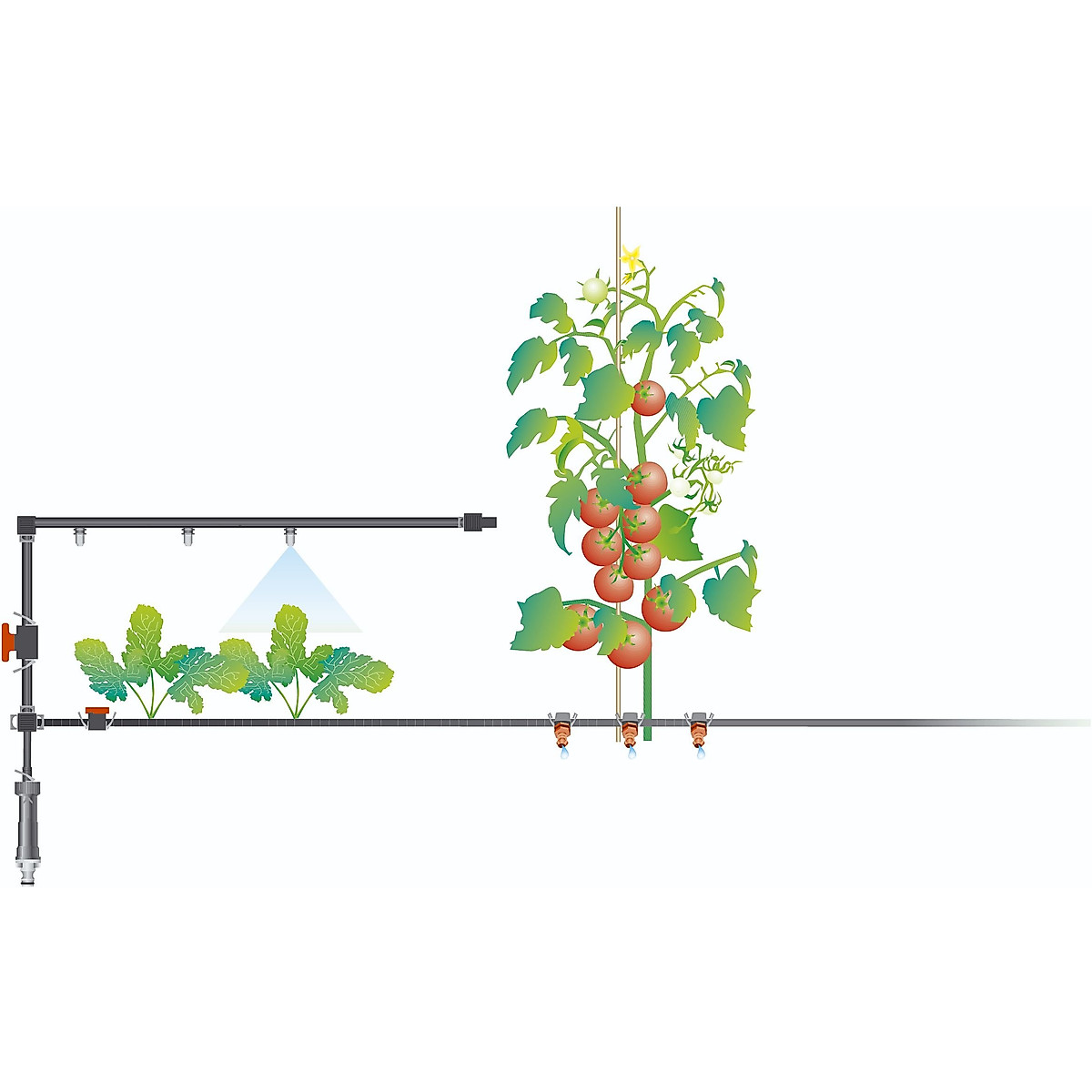 GARDENA 8357-U 3/16" Shut off Valve - Micro Drip System