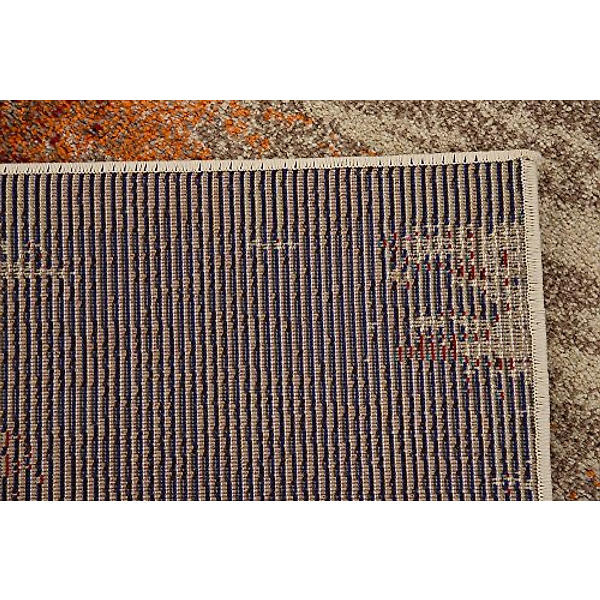 Unique Loom Estrella Collection Abstract, Rustic, Modern, Gradient, Distressed Area Rug, 5' 1" x 8' 0", Pink/Navy Blue