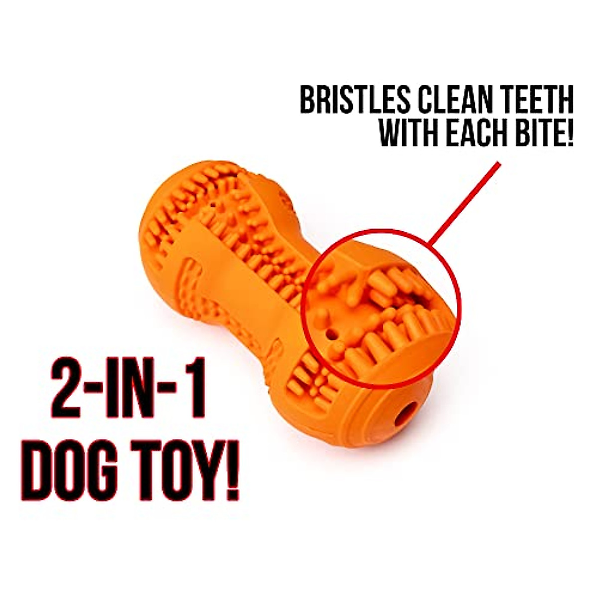 Fillable Dog Toy/Teeth Cleaning/Use with Peanut Butter or Toothpaste- Aggressive Chewers-Fillable Dog Chew Toy Dental Teeth Cleaning