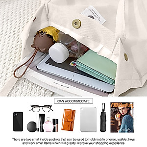 Women Tote Bags Grocery Shoulder Bag Corduroy with Inner Pocket for Work Beach Lunch Travel Shopping Shopper Handbags