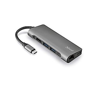 Trust Dalyx 7-in-1 USB-C Multi-Port Adapter - Grey