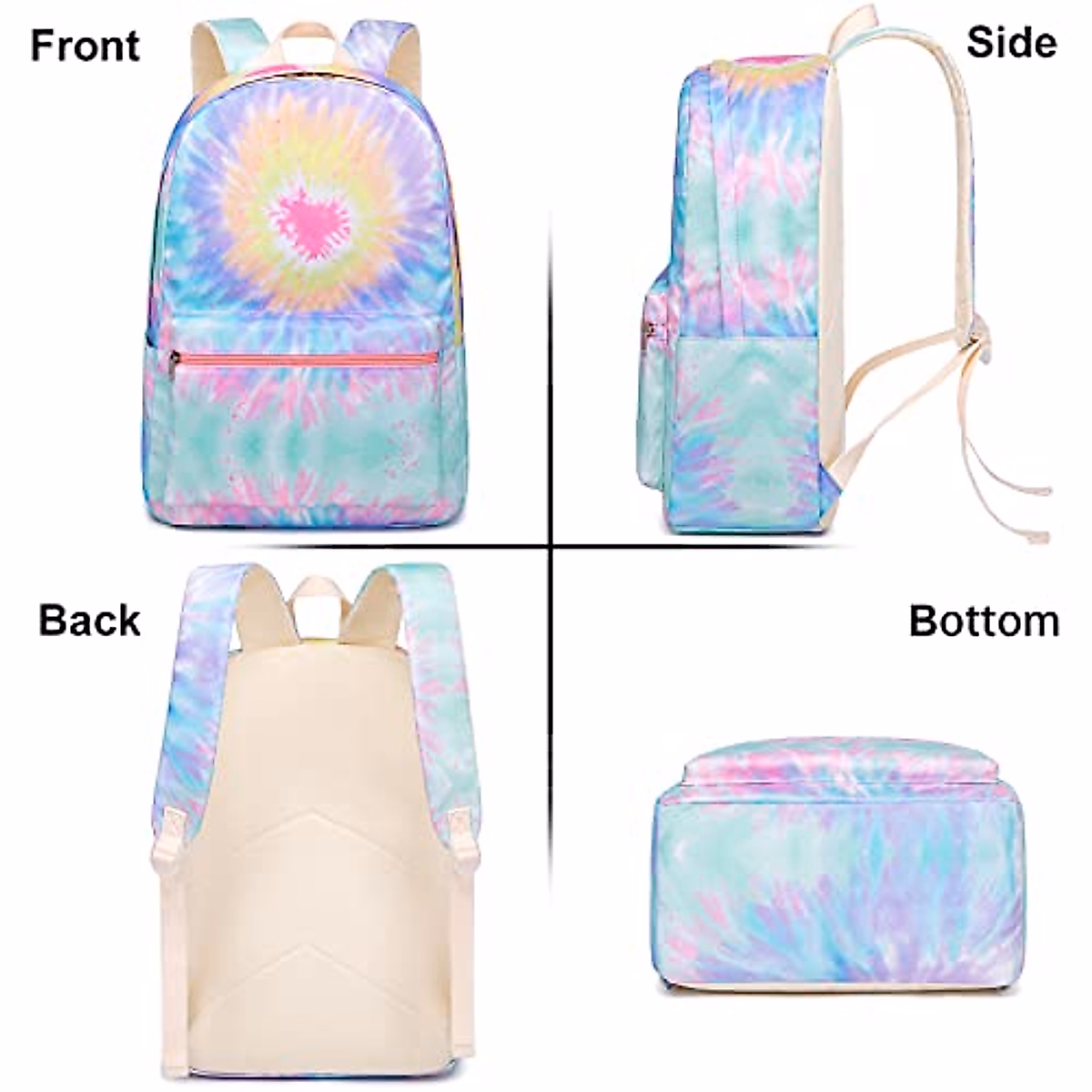 CAMTOP Girls Backpack with Lunch Box set Teen Backpack for School Bookbag