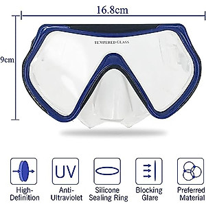 Qishi Silicone Swimming Goggles Anti-Water Anti-Fog for Adult