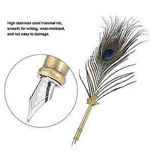 Wal front Vintage Feather Pen Antique Dip Feather Writing Pen Set Stainless Steel Nibs Calligraphy Quill Pen Gift