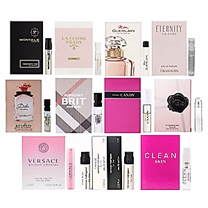 Designer Perfume Sampler Set Lot x 12 Sample Vials - High End Fragrance Samples for Women, 12 Piece Set