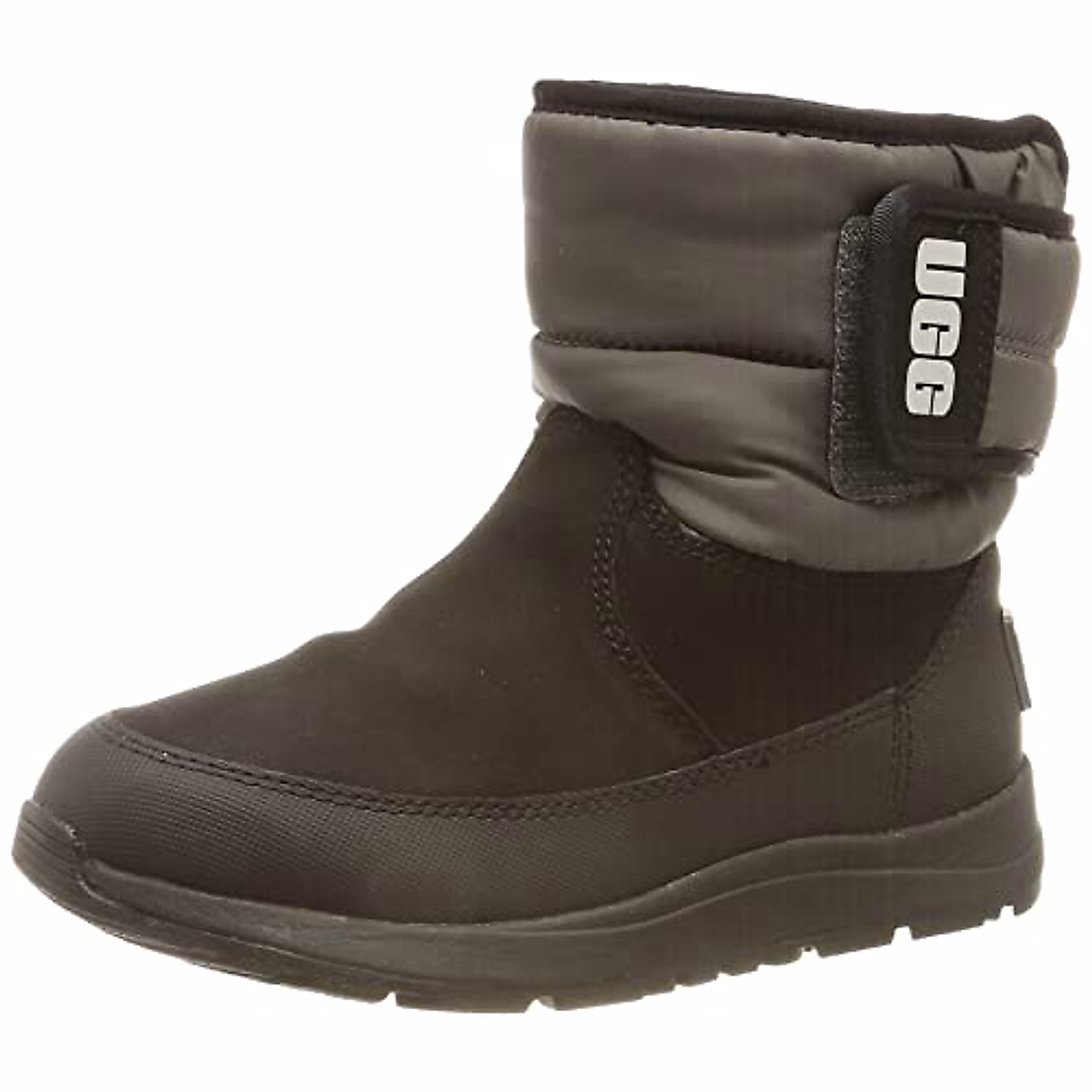 UGG K Toty Weather Snow Boot, Black/Charcoal, 13 US Unisex Little Kid