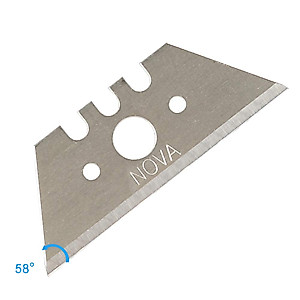 Nova Shorter smaller Utility Knife Blades, SK5 Blades for Box Cutter, Durable and Sharp, Fit for Most Knives, Good Replacement for 5232 Blade, 100 Pack