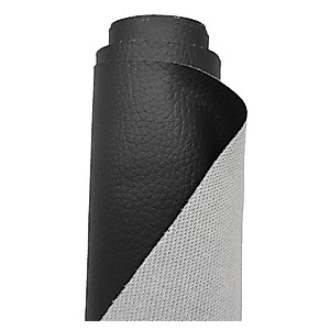 A-Express Faux Leather Fabric - Soft PU Synthetic Leather - 54" Wide by The Yard Vinyl Pleather Material - Upholstery Fabric for Car, DIY Craft Leatherette Sheets - 1 Yard 54" x 36" Black