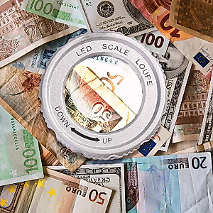 30X Loupe Magnifier,Adjustable Focal Length Magnifier,Foldable Jewelry Magnifier Glass for Textile Optical,Embroidery,Circuit Board,Coins,etc.