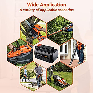 VANON Replacement for Black and Decker 40V Lithium Max Battery 4.0Ah LBXR36 LBX2040 LBXR2036 LST540 LCS1240 LBX1540 LST136W,2-Pack