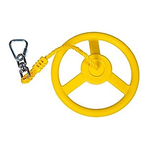 FELTECHELECTR Ninja Wheel Swing for Toddler Fitness Accessories Swing Accessories Heavy Swing Sets for Backyard Steering Wheel Swing Kids Exercise Equipment Exercise Swing Ring Swing Gym Ring