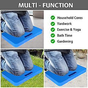 HOOPLE Extra Thick Kneeling Pad, Soft Foam Kneeling Cushion, Waterproof Knee Pads, Lightweight Knee Mat for Bathing, Workout Supplies, Exercise Yoga, Garden Work Gifts 15.7 x 11 Inches Blue