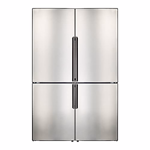 Forno Freestanding 48 Inch Side by Side Bottom Mount Freezer Refrigerator with 22.2 Cubic Ft. Total Capacity - Stainless Steel No Frost Fridge with Adjustable Shelves and and Child Safety Lock
