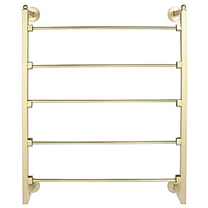 5 Tier Retail Display Tie & Scarf Rack,Towel & Belt &Ribbon Organizer Rack Hanging Bar,Wall Mount Tie Rack Scarves Rack, Towel Rack, Pants Belt Rack, Necktie Holder, for Home Clothing Retail Store