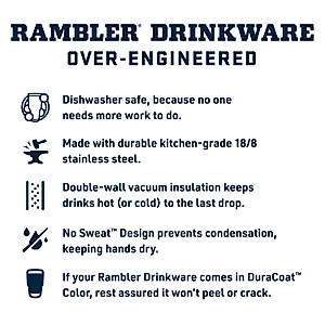 YETI Rambler 26 oz Bottle, Vacuum Insulated, Stainless Steel with Straw Cap, Navy