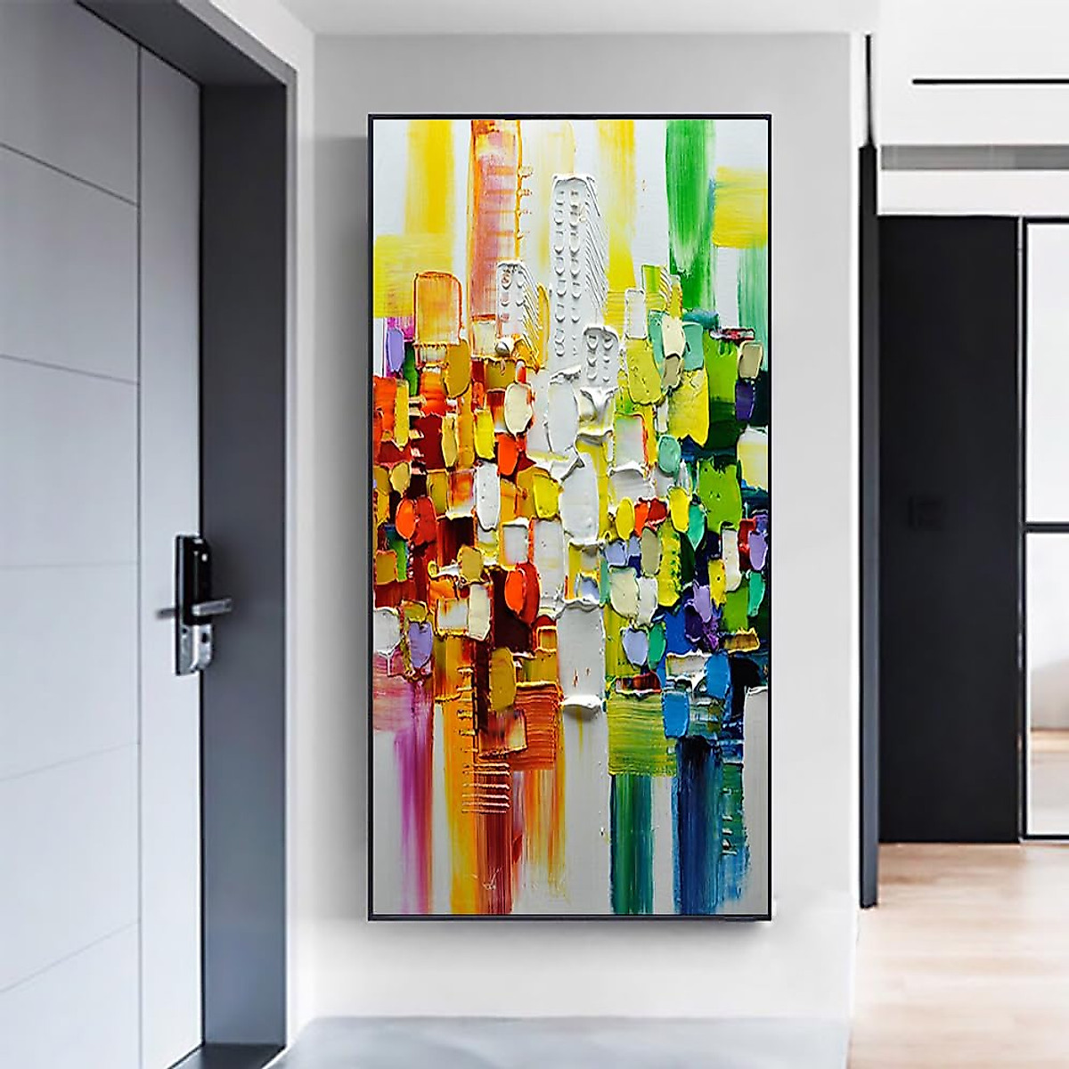 BAWHO Wall Art Oil Painting On Canvas Handmade Abstract Canvas Artwork Painting Hand Painted Unframed For Living Room,31inx47in,No Frame