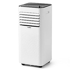 TURBRO Finnmark 10,000 BTU Portable Air Conditioner, Dehumidifier and Fan, 3-in-1 Floor AC Unit for Rooms up to 400 Sq Ft, Sleep Mode, Timer, Remote Included (6,000 BTU SACC)
