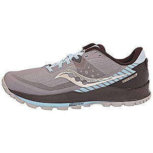 Saucony Women's Peregrine 11 Trail Running Shoe, Zinc/Sky/Loom, 9