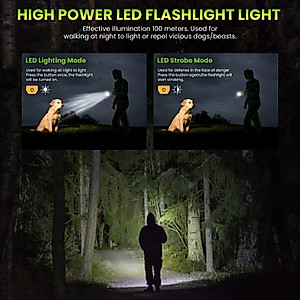 Dog Bark Deterrent Devices, Ultrasonic Anti Barking Device for Dogs, Rechargeable Dog Bark Control Devices 50FT Range with LED Flashlight, Dog Training & Behavior Aids for Indoor Outdoor