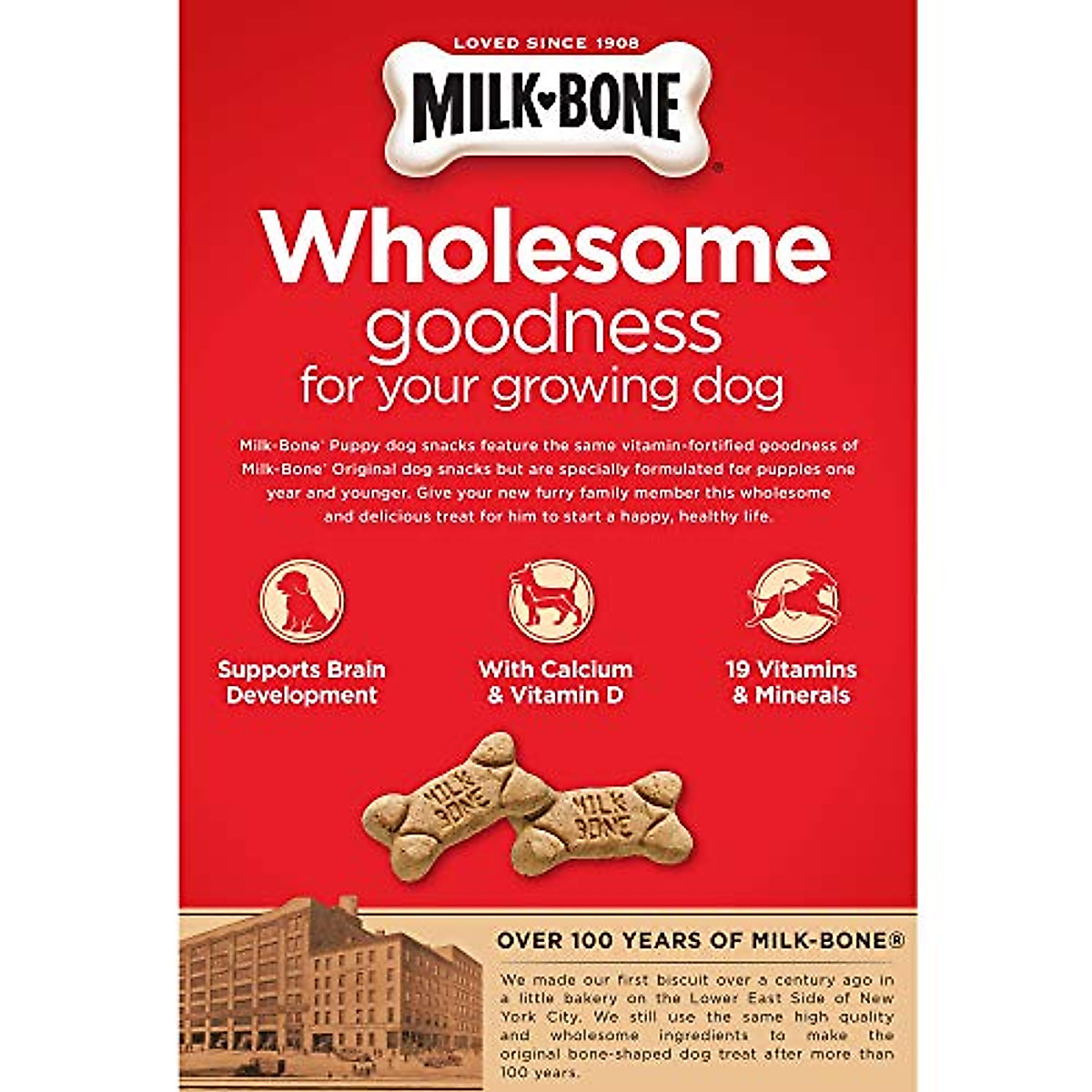 Milk-Bone Original Dog Treats Biscuits for Puppies, 16 Ounces (Pack of 6)