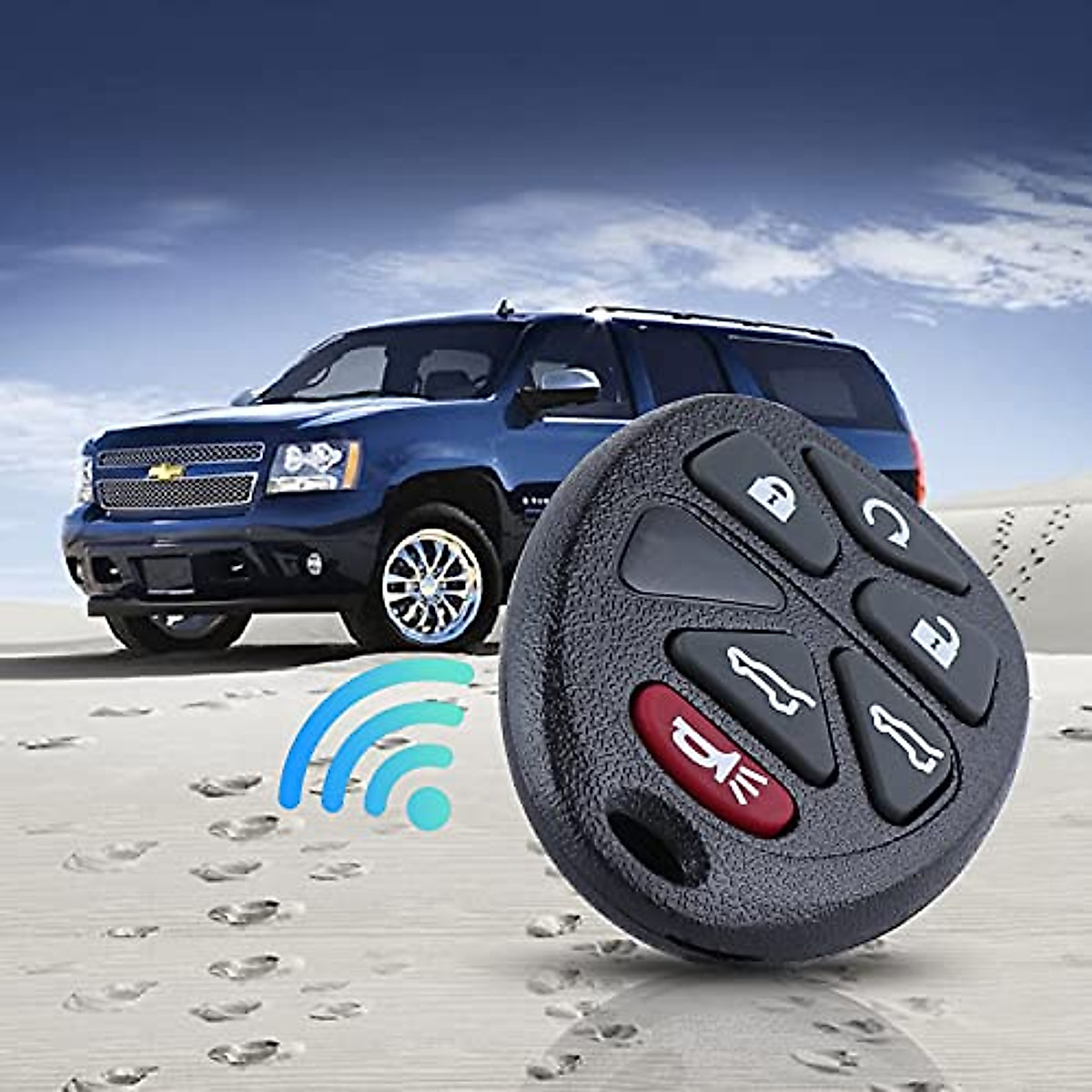 Car Keyless Entry Remote Key Fob Fits 2007-2014 Chevy Tahoe/Suburban/GMC Yukon, Cadillac Escalade ESV EXT(FCCID:OUC60270,OUC60221 20869057,15913427)