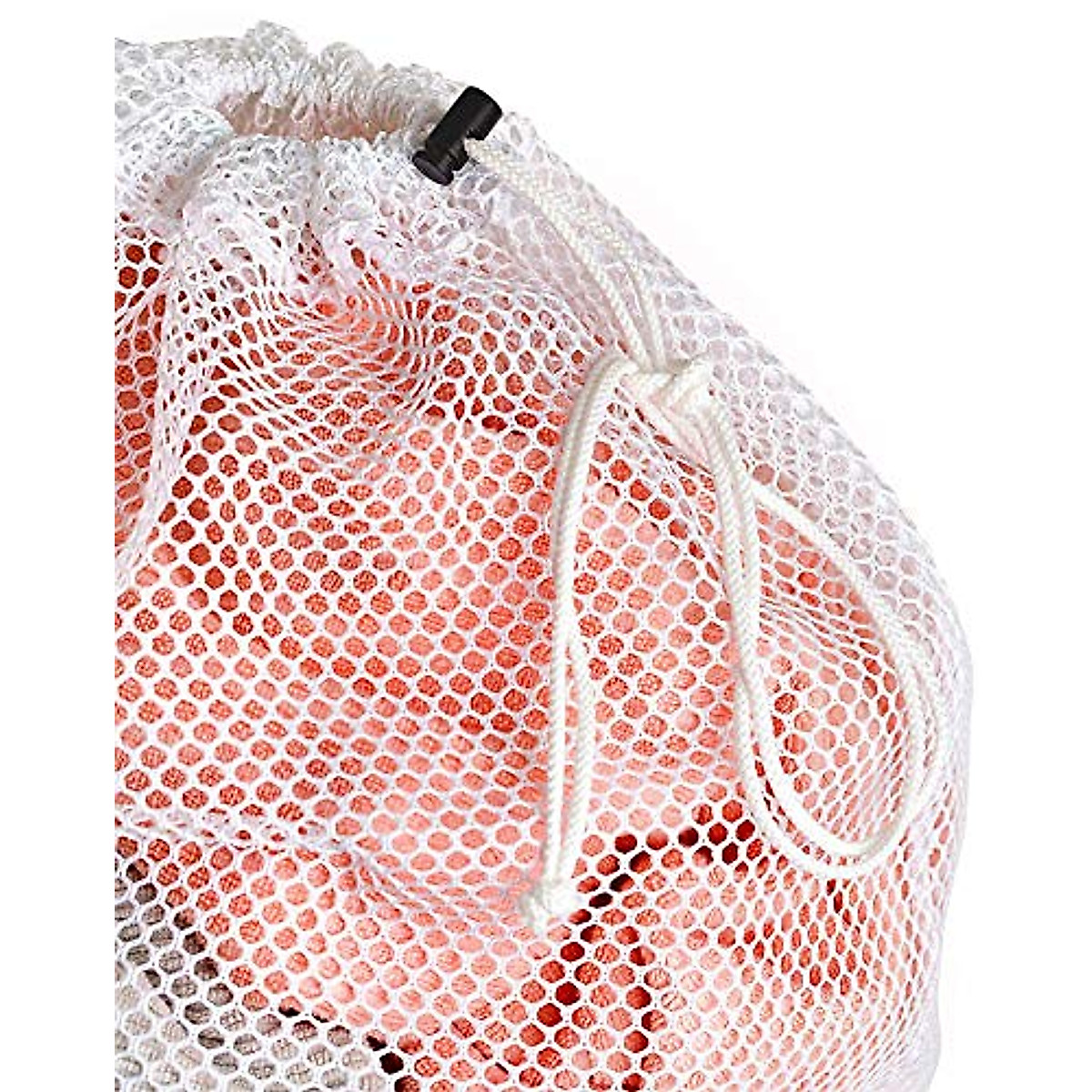 3 Pcs Commercial Mesh Laundry Bag - 20" x 28" - Sturdy white Mesh Material With Drawstring Closure. Ideal Machine Washable Mesh Laundry Bag For Factories, College, Dorm and Apartment Dwellers